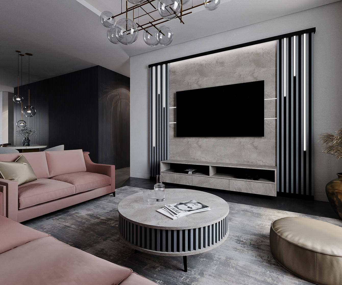 Stolik Kawowy Borneo - blat: K351 RT - kolor lameli: Czarny Wysoki ...